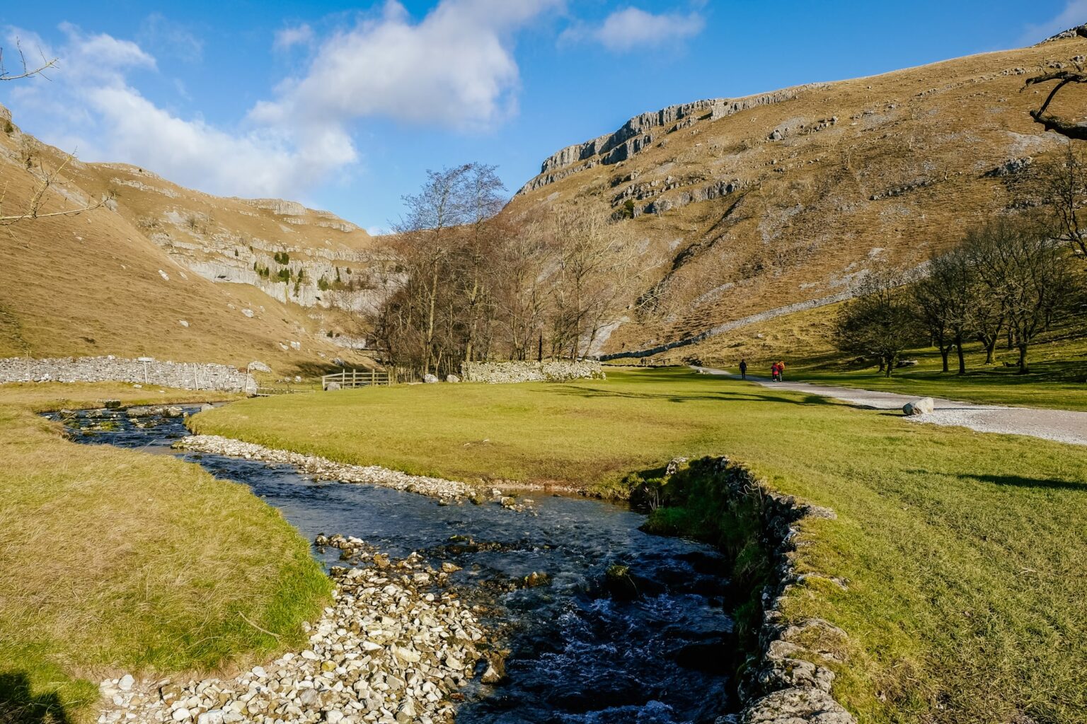 The Malham Circular Walk in Winter: Janet's Foss, Gordale Scar & Malham ...