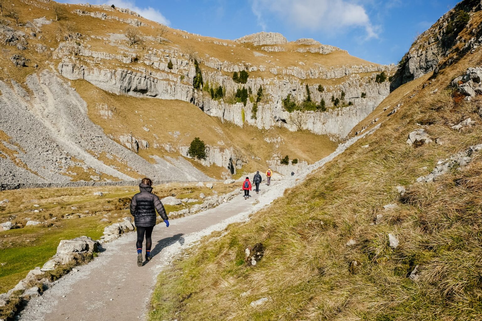 The Malham Circular Walk in Winter: Janet's Foss, Gordale Scar & Malham ...