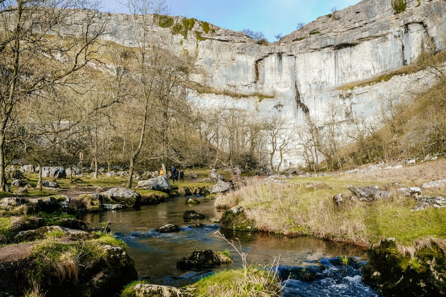 The Malham Circular Walk in Winter: Janet's Foss, Gordale Scar & Malham ...